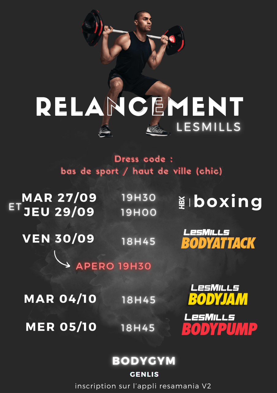 RELANCEMENT LES MILLS SEPT 2022 - BODYGYM